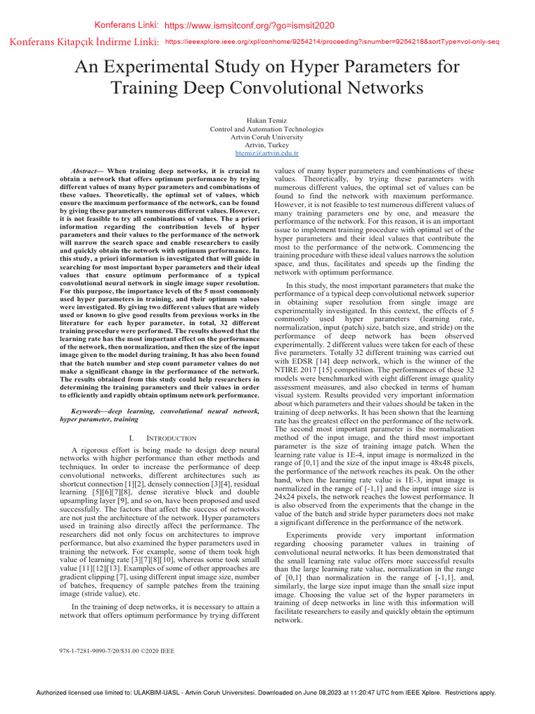 An Experimental Study On Hyper Parameters For Training Deep Convolutional Networks | PDF ...