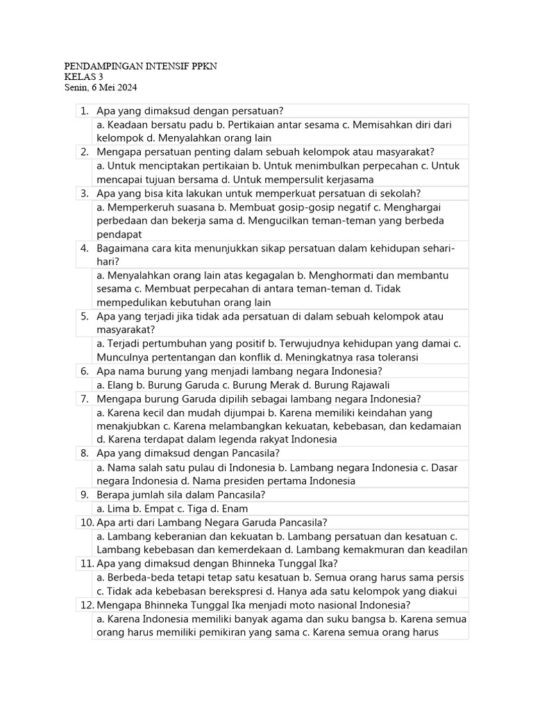 Pi PPKN Kelas 3 Tema 8 | PDF