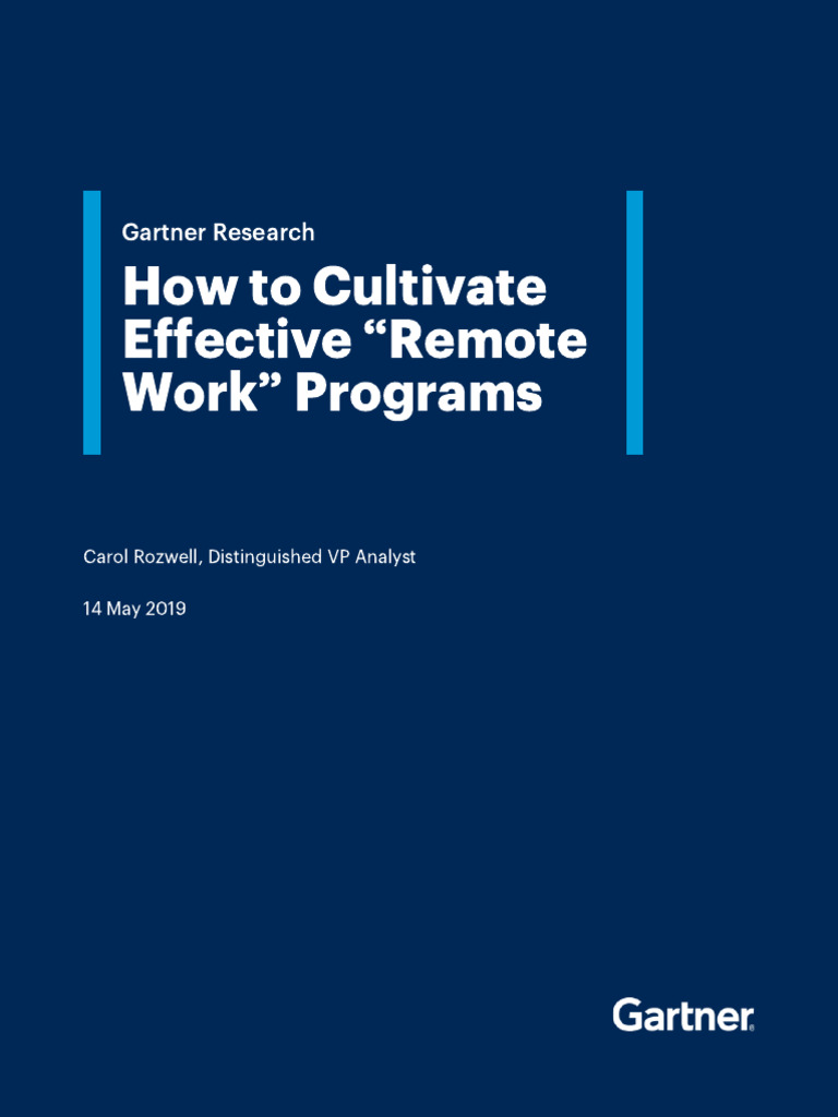 How To Cultivate Effective Remote Work Programs | PDF | Employment ...