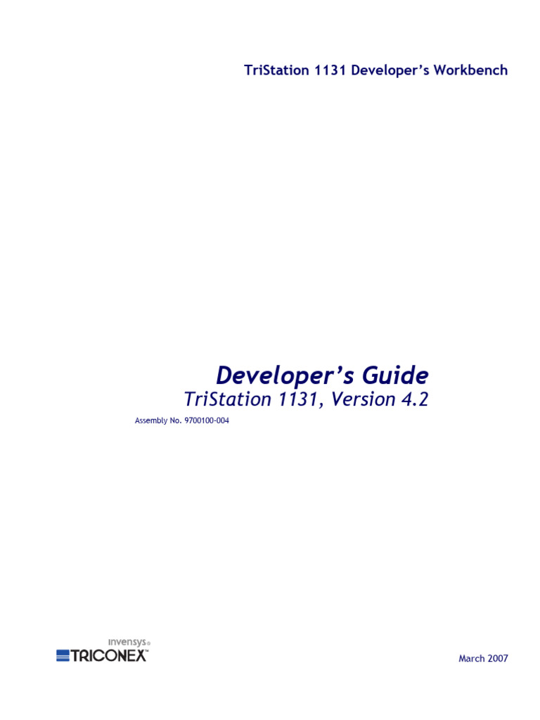 TriStation v4.2 Developer's Guide | PDF | Ip Address | Software