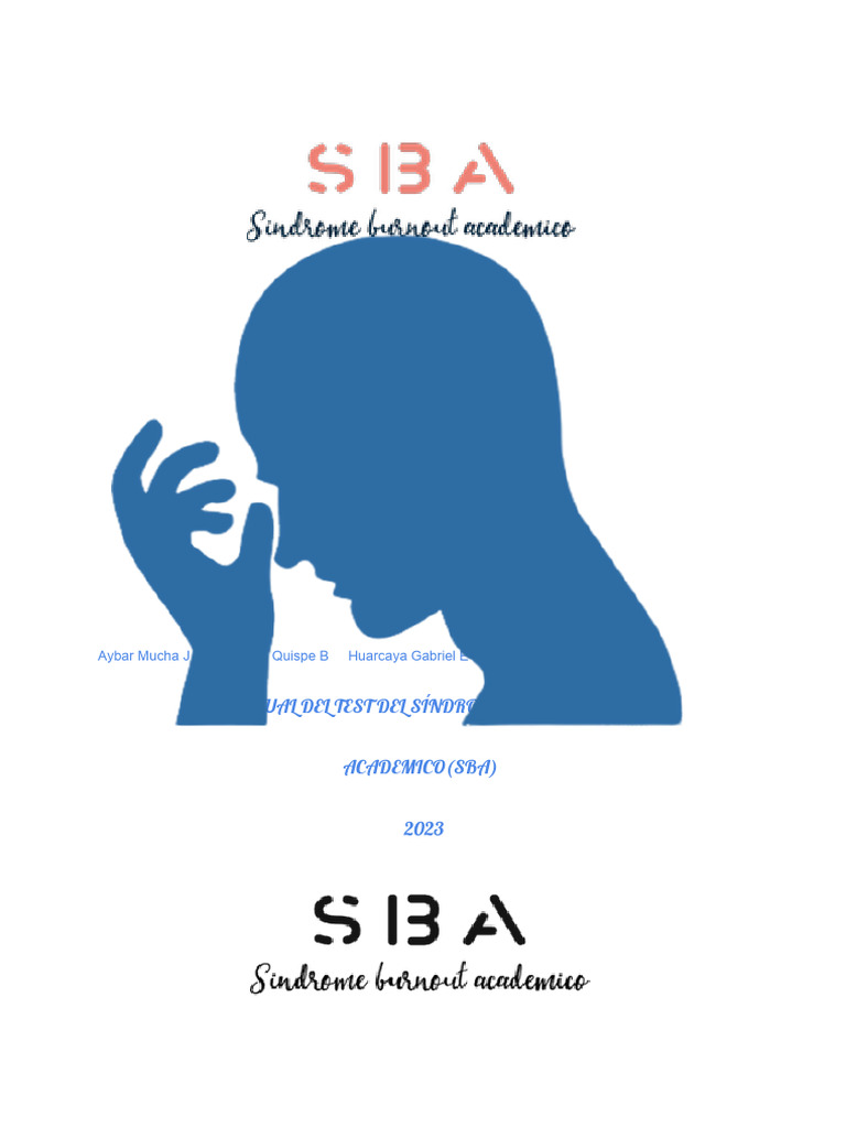 Manual Sindrome Burnout Academico (SBA) PDF | PDF | Burnout ocupacional | Alfa de Cronbach