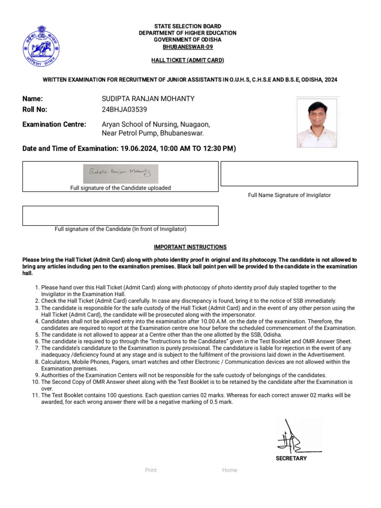 State Selection Board - Government of Odisha | PDF