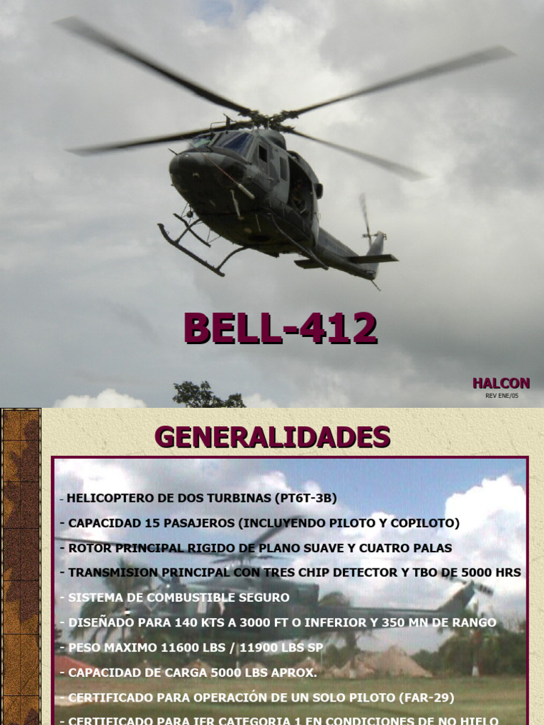 01. GENERALIDADES BELL412 | PDF | Aviación | Aeronave