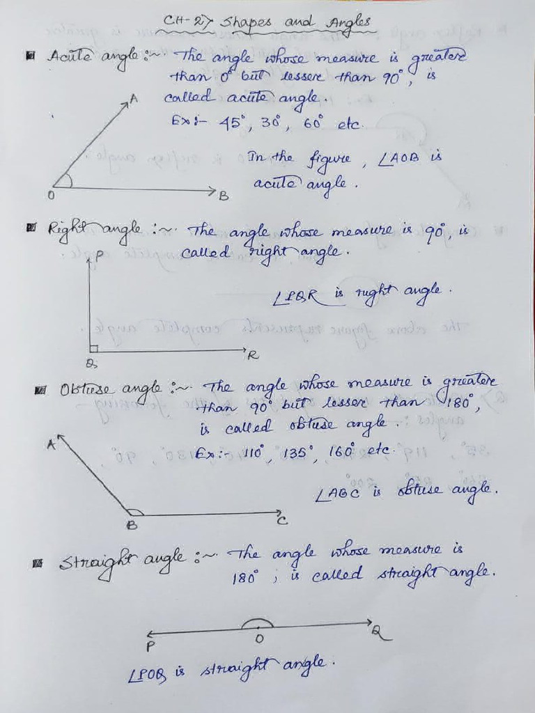 Different Angles Definition | PDF