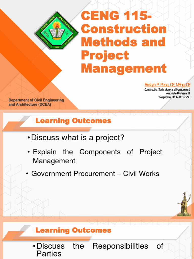 CENG 115 - Lecture 1 Introduction - Mar 8 2024 | PDF | Engineering | Project Management