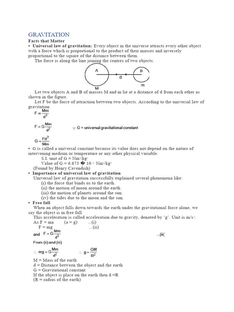 Physics Revision Notes | PDF | Force | Momentum
