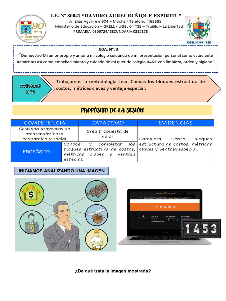 EDA.3 EPT .2° ACT. 4. BLOQUE 7,8 y 9 LEAN CANVAS | PDF | Red mundial | Internet y web