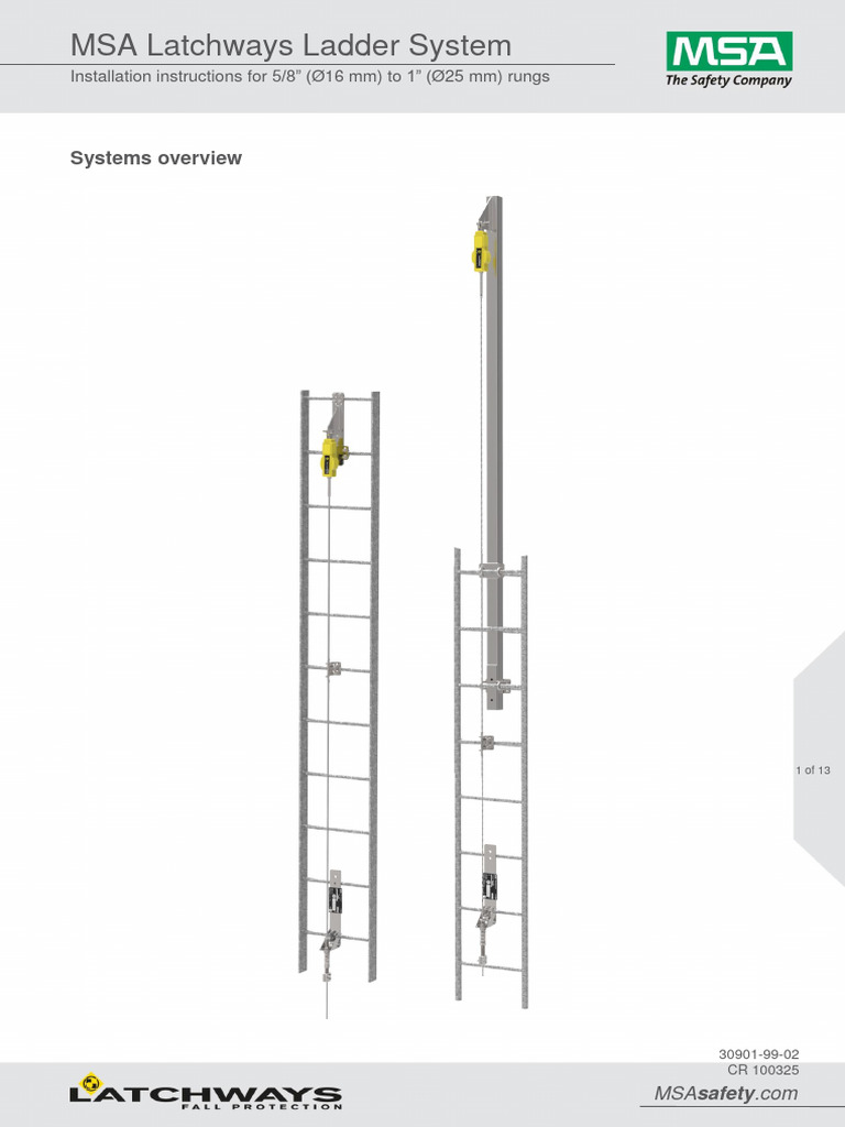 MSA Latchways Ladder System Guide | PDF | Nut (Hardware) | Ladder
