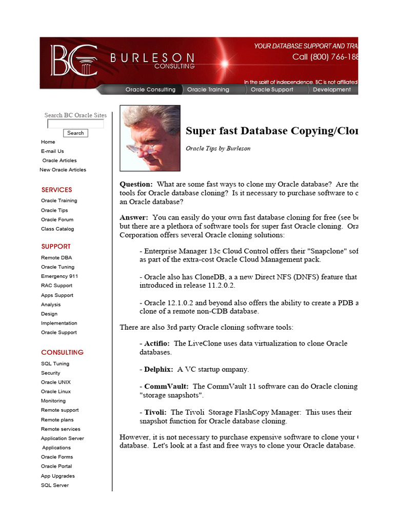 Easy Clone Copy of Oracle Database | PDF | Databases | Oracle Database