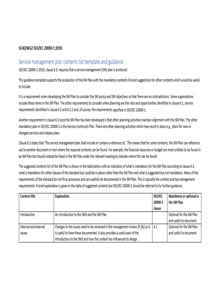 SM Plan template for SC40-2 | PDF | Business