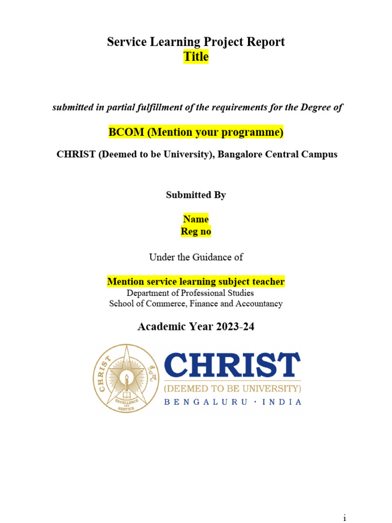 SL Project Format | PDF