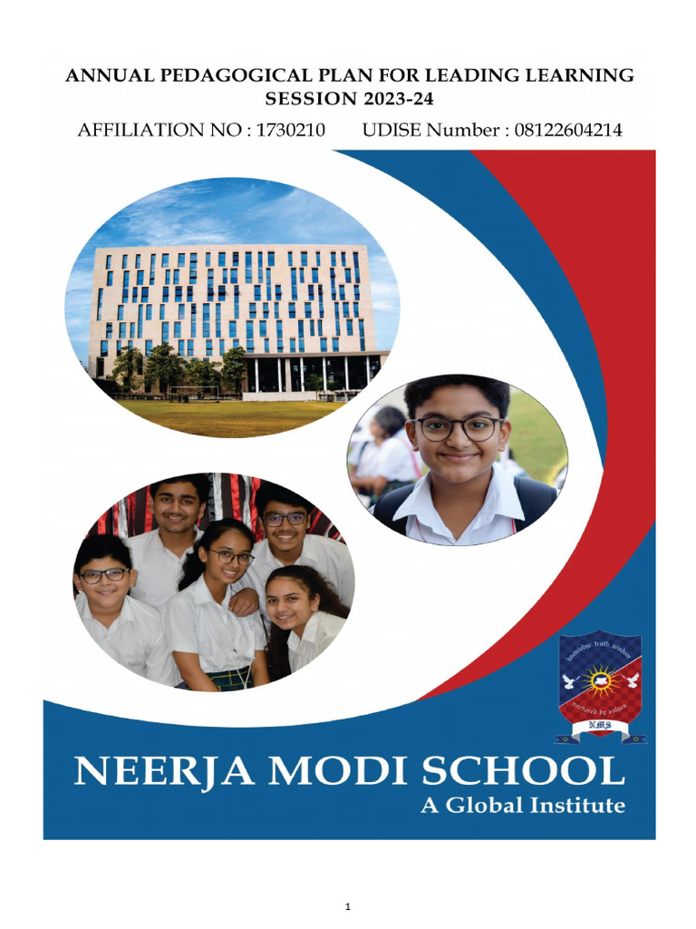 Annual Pedagogical Plan 2023 24 | PDF | Pedagogy | Teachers