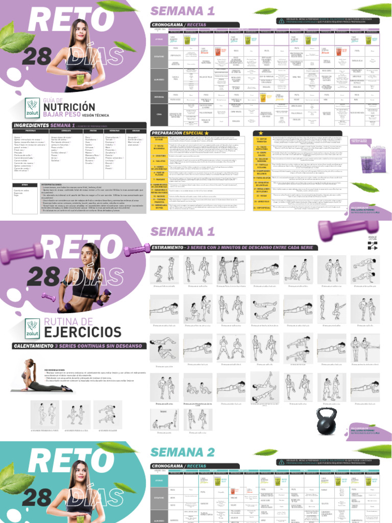 Plan Nutricional 28 Dias - Zalut | PDF | Fruta | Alimentos