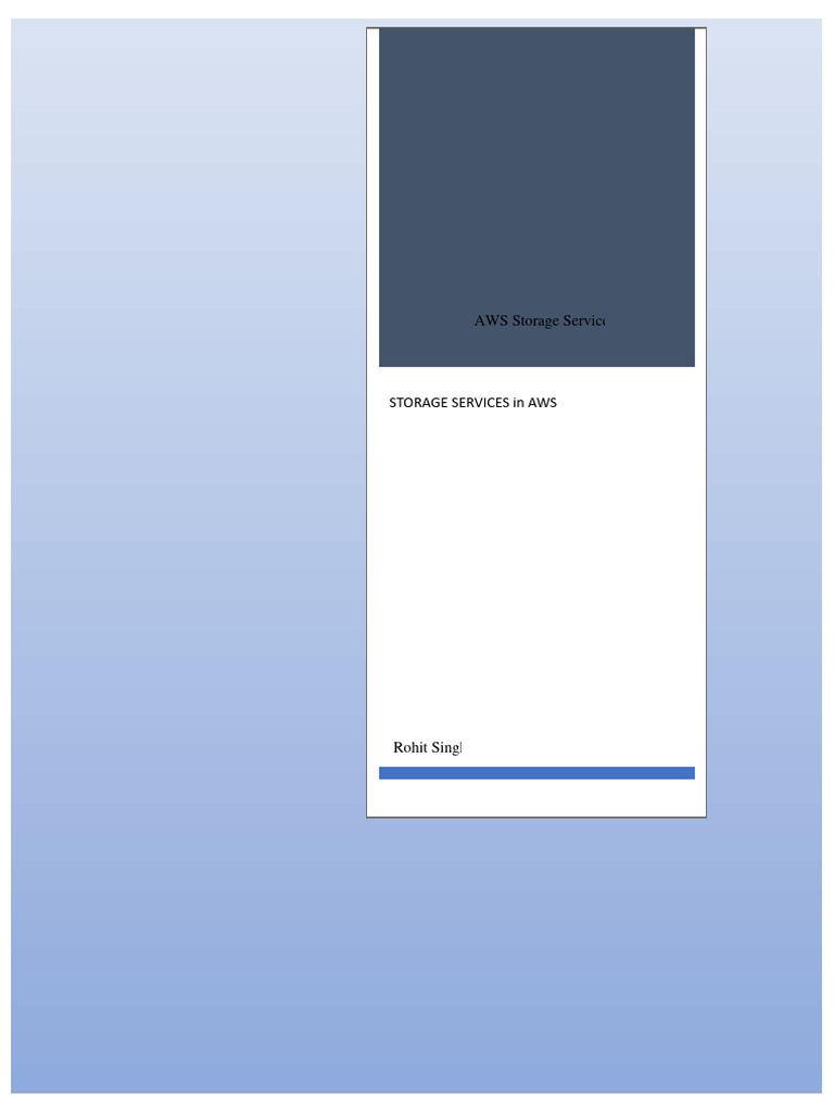 AWS S3 Storage Services Overview | PDF | Amazon Web Services | Encryption