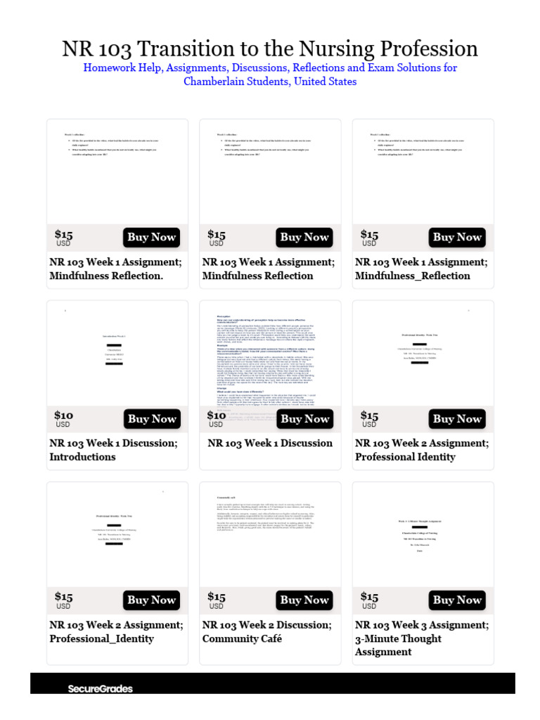 NR 103 Transition To The Nursing Profession | PDF | Social Programs ...