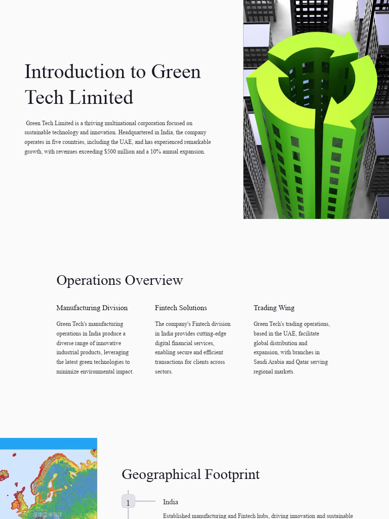 Introduction to Green Tech Limited | PDF | Supply Chain | United Arab ...