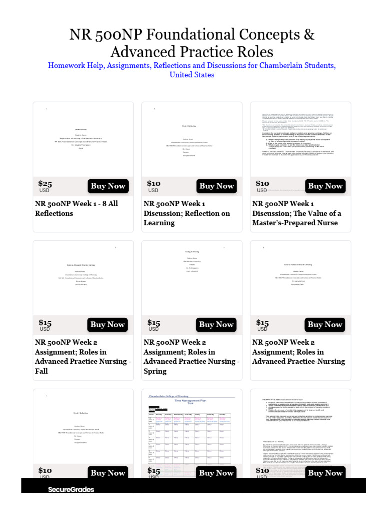 NR 500NP Foundational Concepts & Advanced Practice Roles | PDF ...