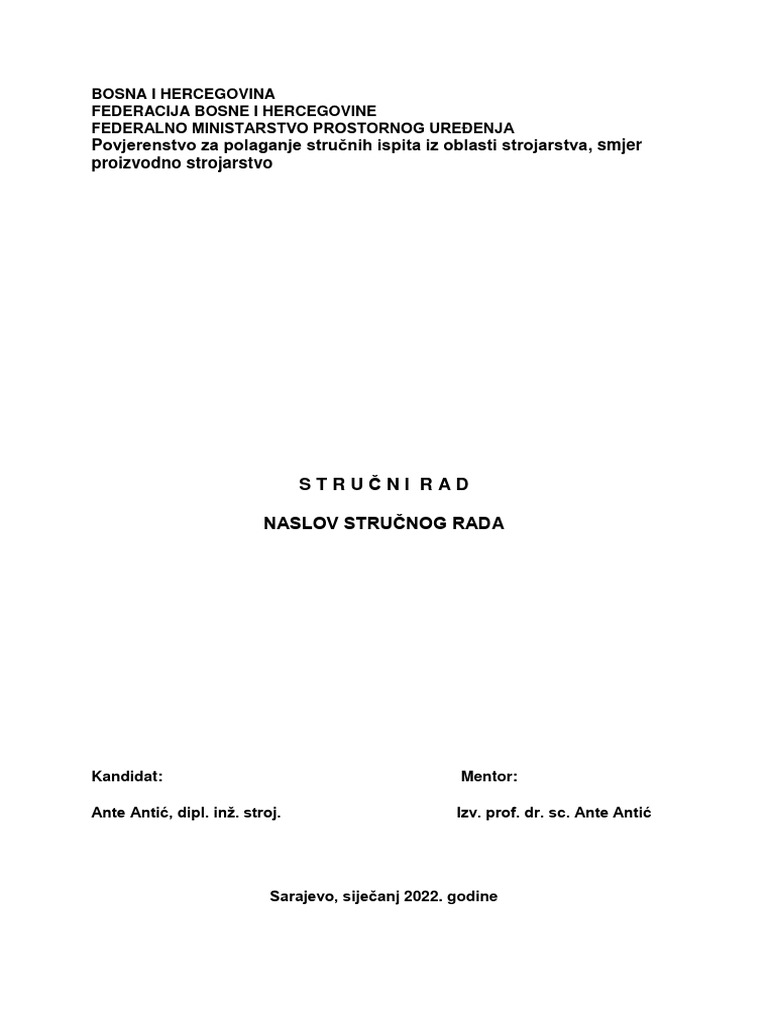 Upute za pisanje Strucnog rada od 01012022 | PDF