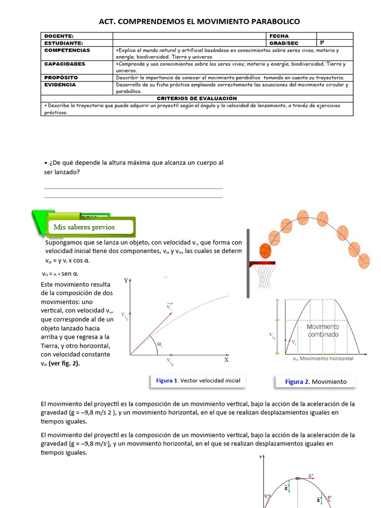 D5º Act 5-Cyt-U2 | PDF | Aceleración | Velocidad
