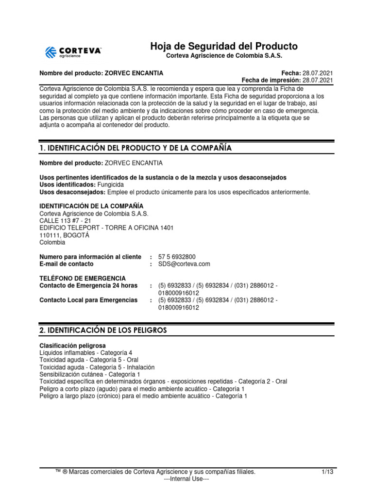 Zorvec Encantia | PDF | Química