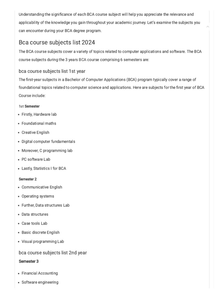 Bca | PDF | Computer Programming | Databases