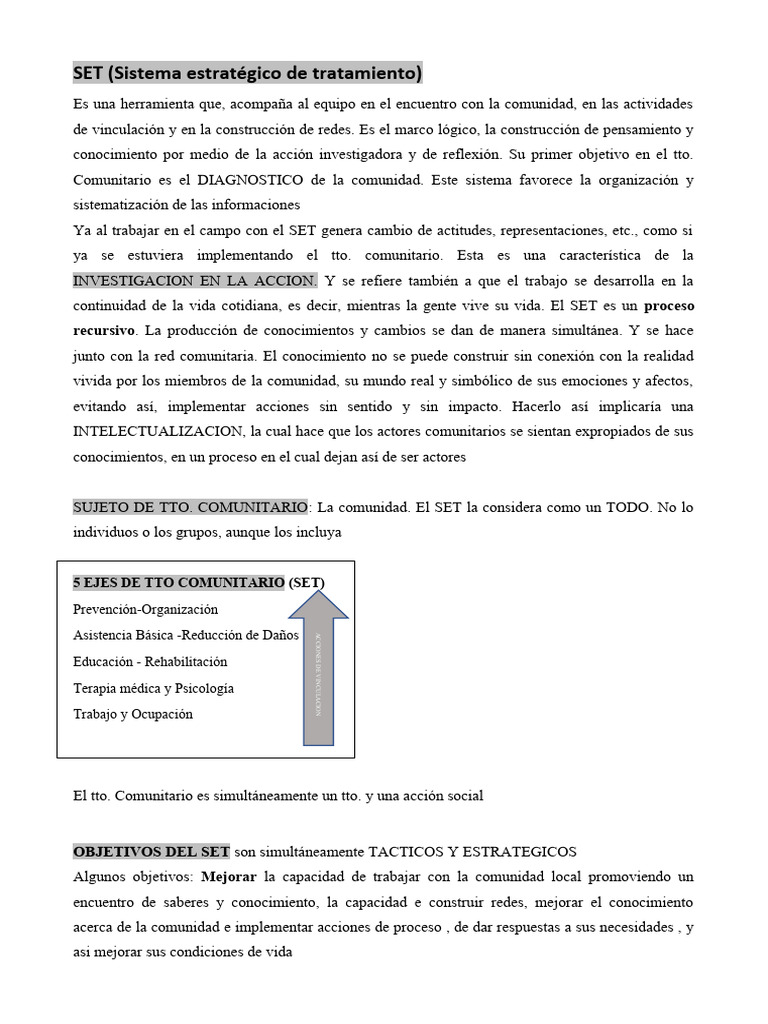 Resumen Lectura Tto. Comunitario | PDF | Comunidad | Conocimiento