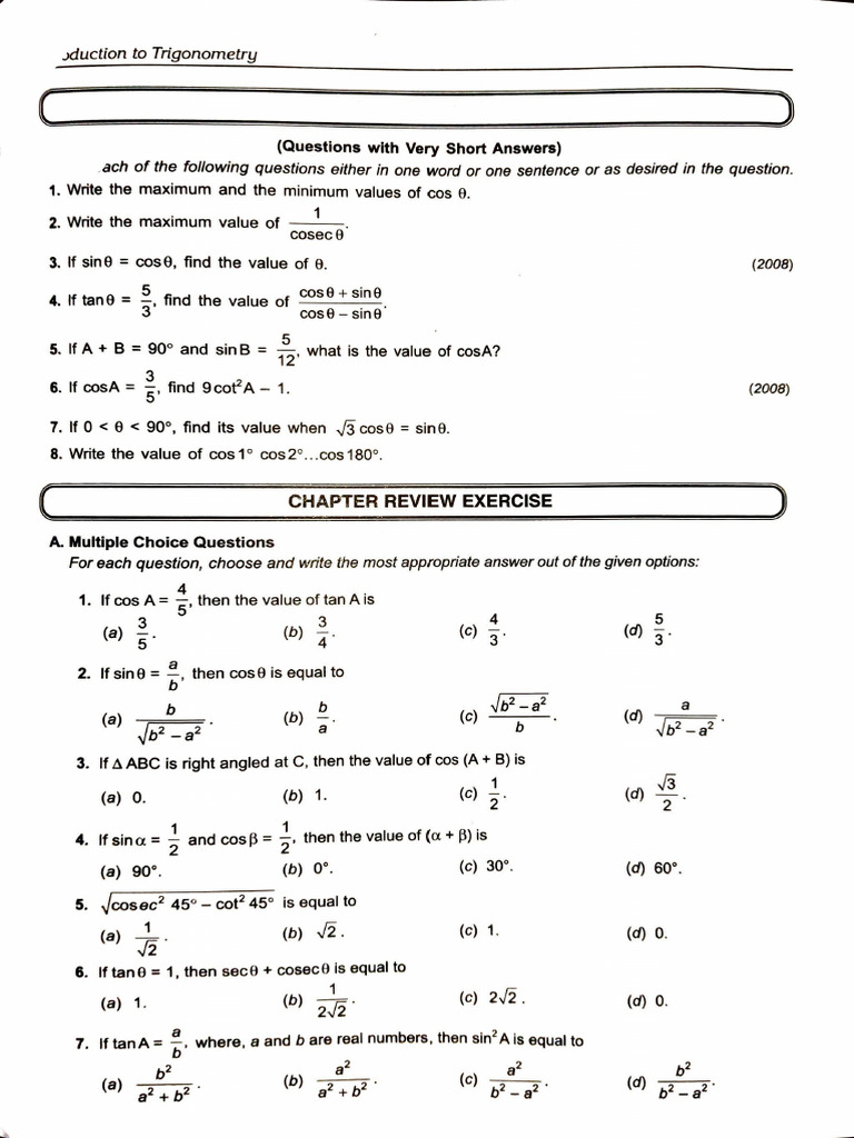 ClassX H.H.maths | PDF | Trigonometric Functions | Euclid