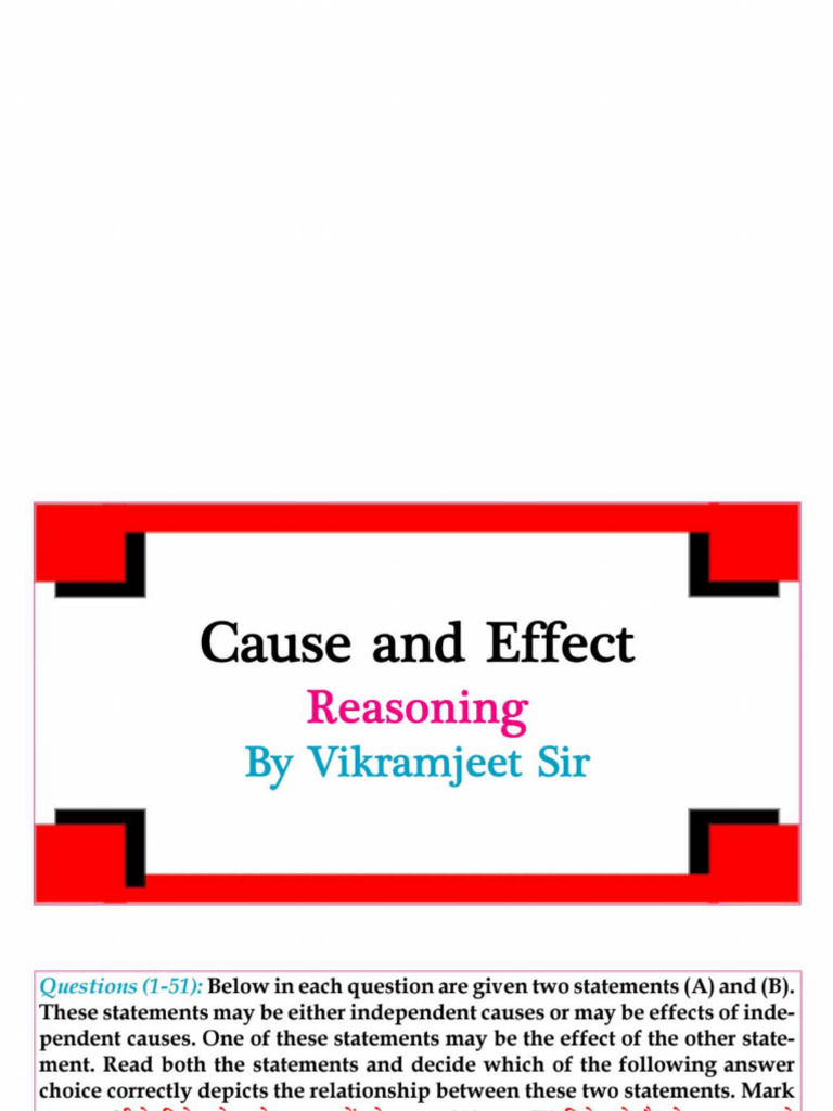Cause and Effect | PDF