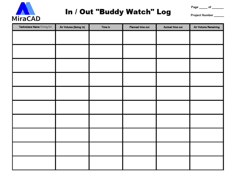 In Out Log - Template | PDF