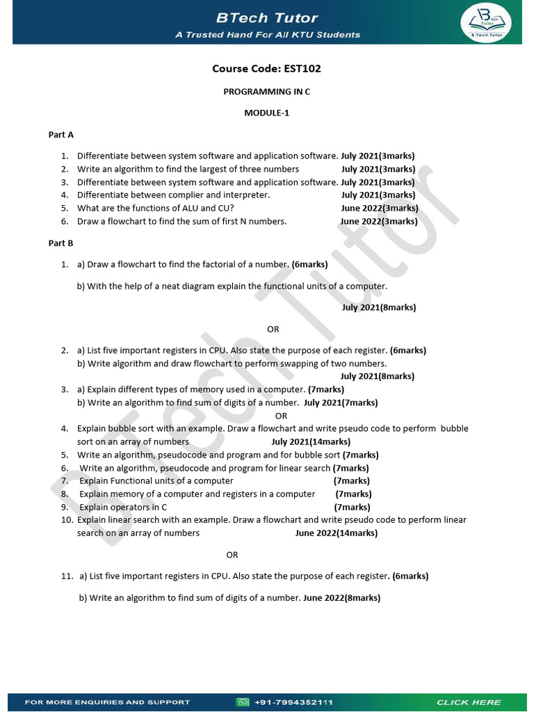 C Programming Course Module 1 Guide | PDF | Computer Program | Programming