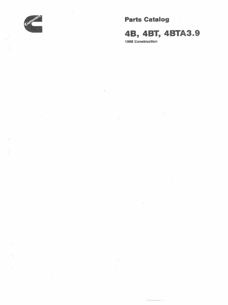 Part Catalog CUMMINS 4B, 4BT, 4BTA3.9 | PDF