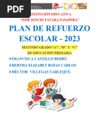 Plan de Refuerzo Escolar 2025 | PDF | Evaluación | Aprendizaje