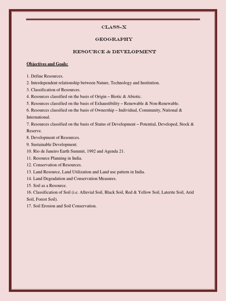 Resources and Development | PDF | Soil | Resource