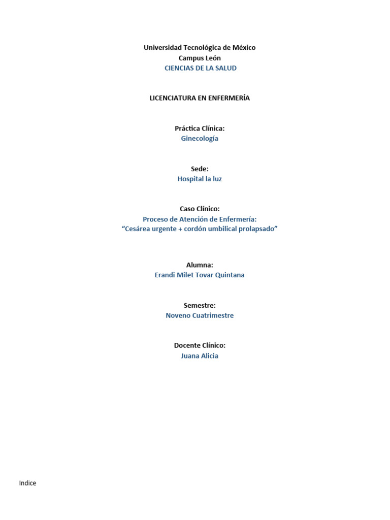 Place de Cesarea | Descargar gratis PDF | El embarazo | Parto