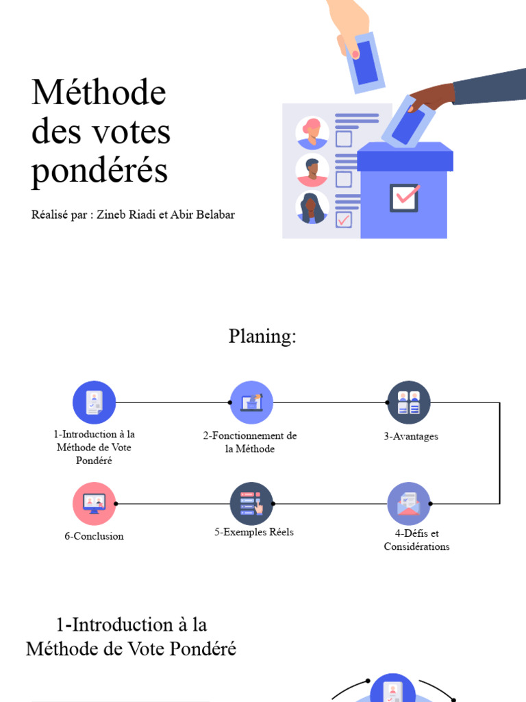Méthode de Vote Pondéré expliquée | PDF
