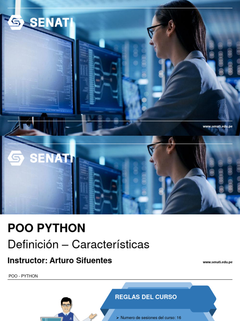 Poo Python Tema 1 V3 Senati Pdf Programación Orientada A Objetos Objeto Informática