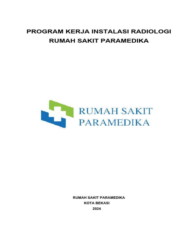 Program Kerja Instalasi Radiologi | PDF