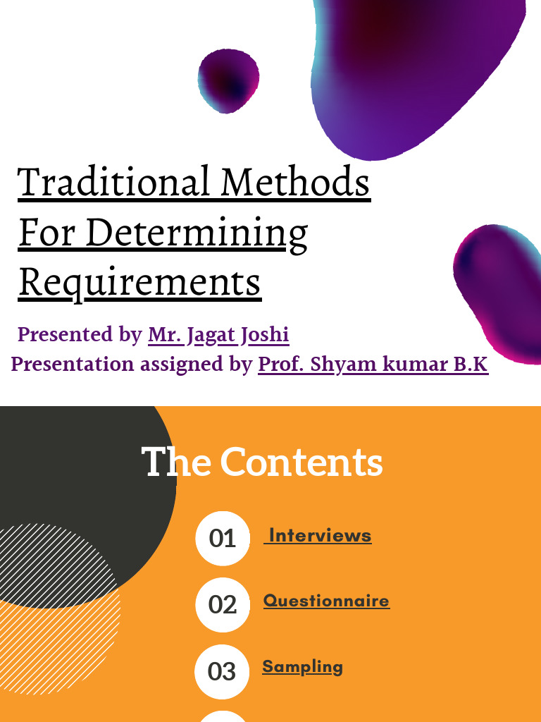 SAD Presentation | PDF | Interview | Questionnaire