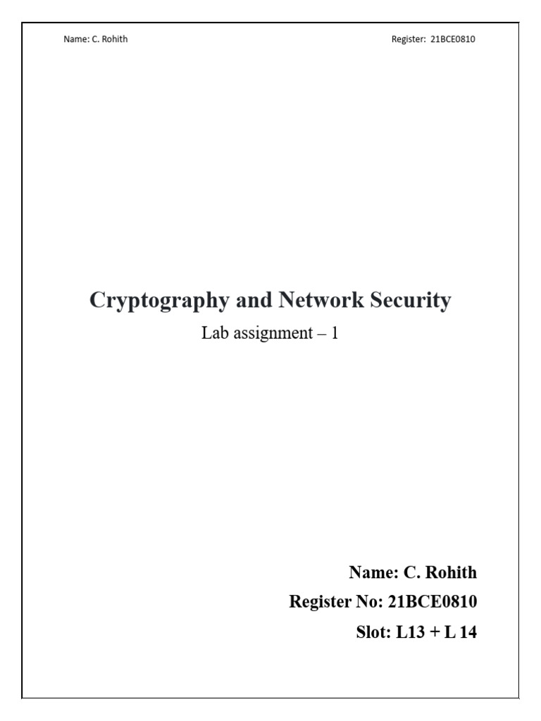 cryptographylab1 | PDF | Cipher | Cryptography cryptographylab1 | PDF | Cipher | Cryptography