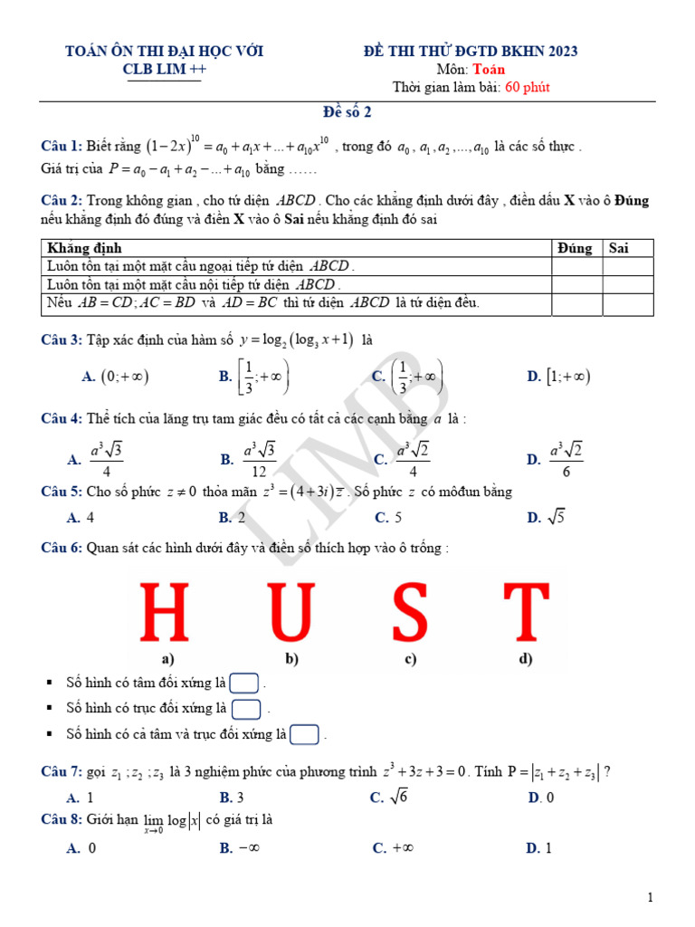 Đề 02-ĐGTD BKHN-2023 | PDF