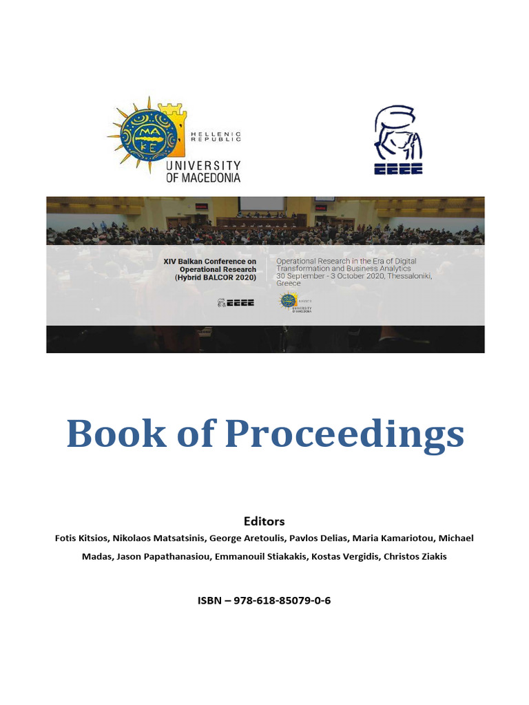 BALCOR 2020 Book of Proceedings | PDF | Modern Portfolio Theory | Demand