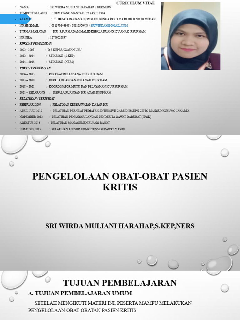 Pengelolaan Obat Pasien Kritis ICU | PDF | Kesehatan Holistik