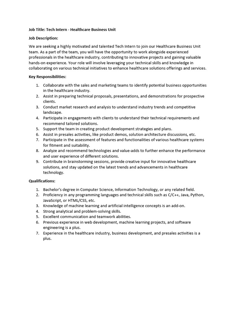 JD Tech Intern | PDF | Business
