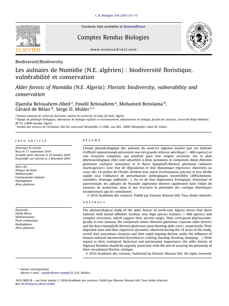 Djamila 2011 | PDF | Forests | Earth Sciences