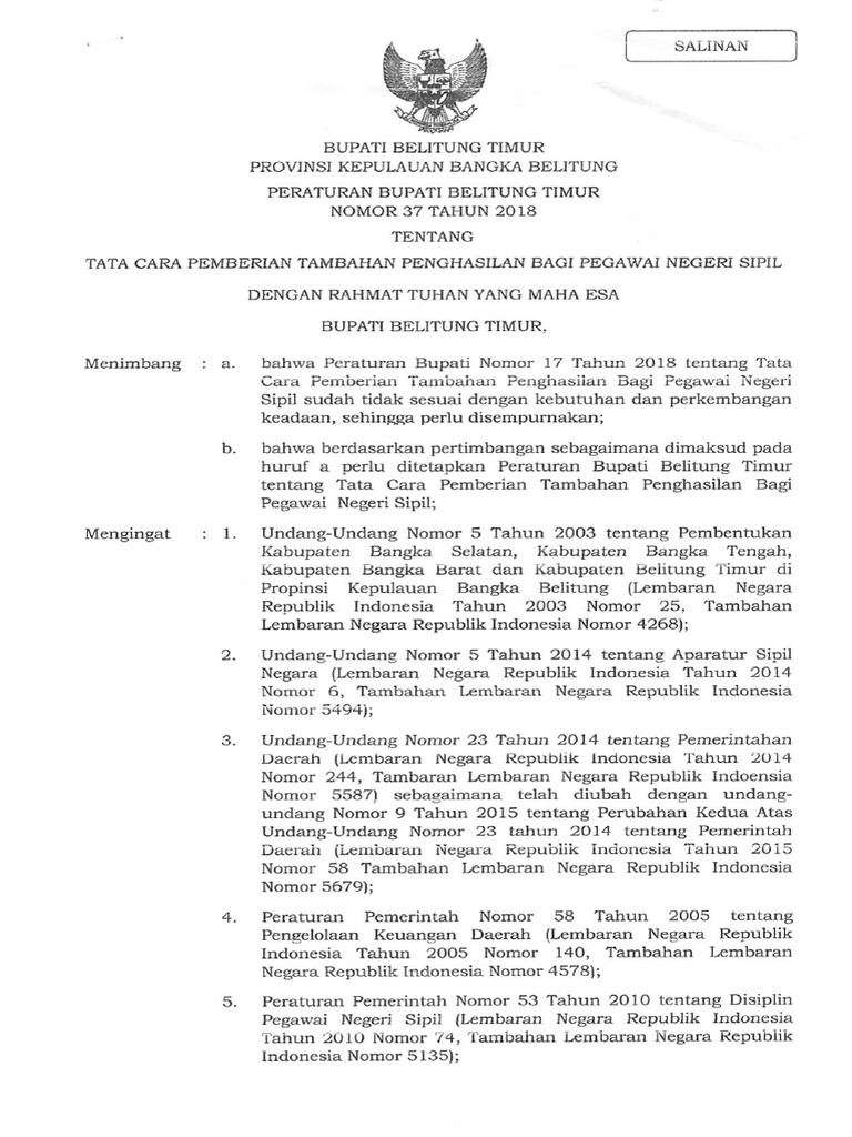 37. TATA CARA PEMBERIAN TPP | PDF