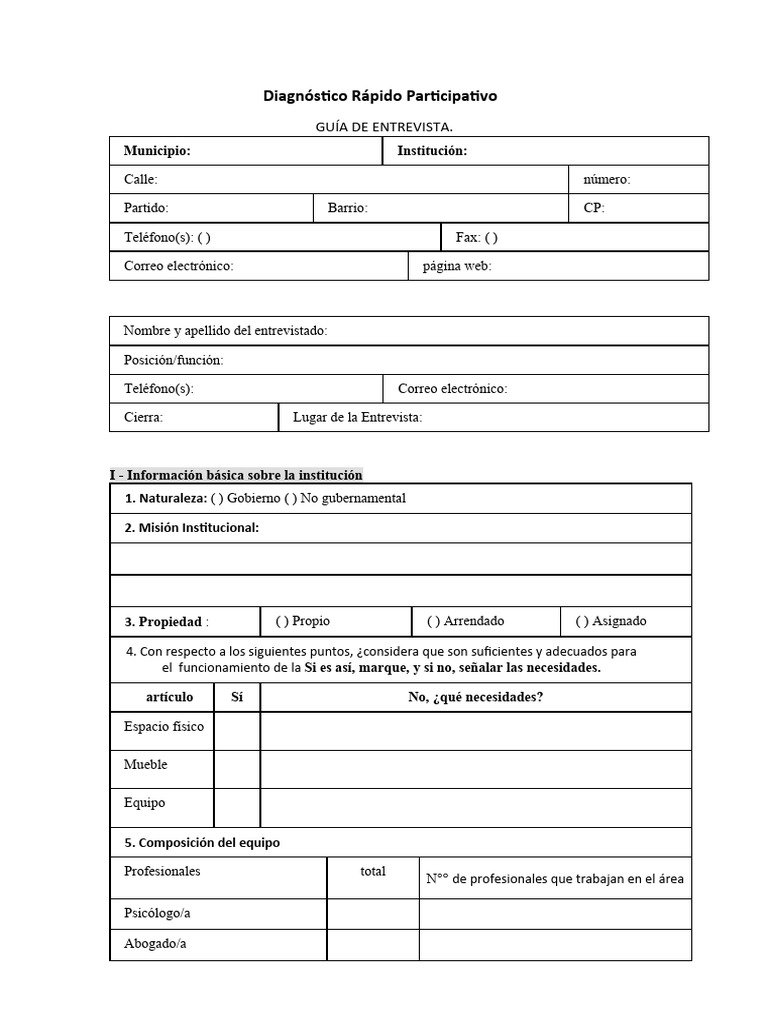 1) Guía de entrevista DRP | PDF