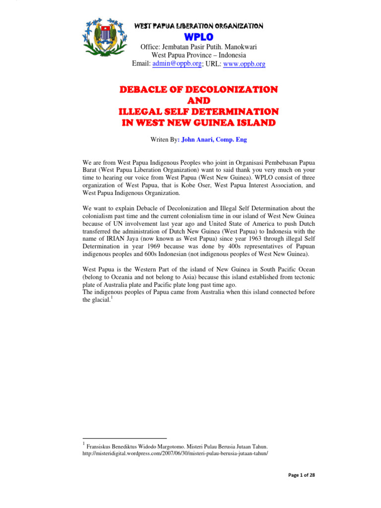 Debacle of Decolonization in West New Guinea | PDF | New Guinea ...