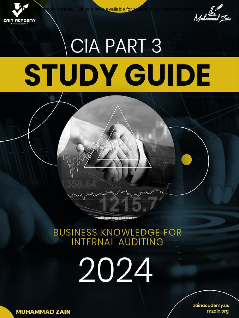 Sample of CIA Part 3 Study Guide 2024 | PDF | Multiple Choice | Strategic Planning