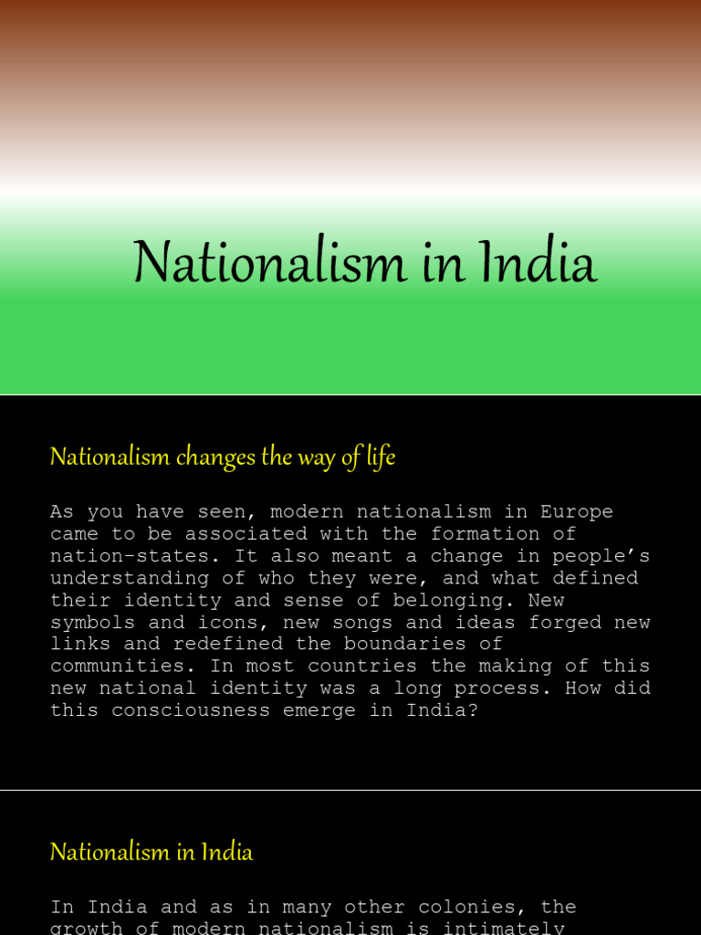 Nationalism in India | PDF | Mahatma Gandhi | Nationalism