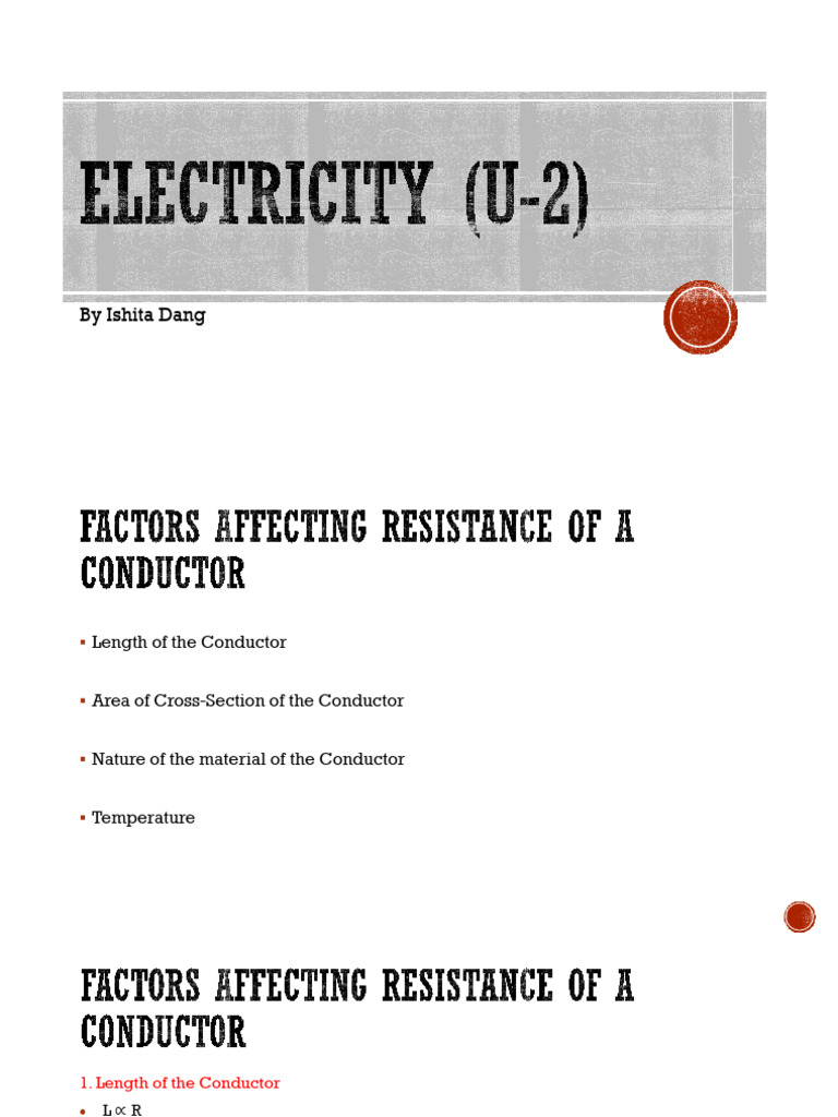 Electricity (U-2) | PDF | Series And Parallel Circuits | Electrical ...